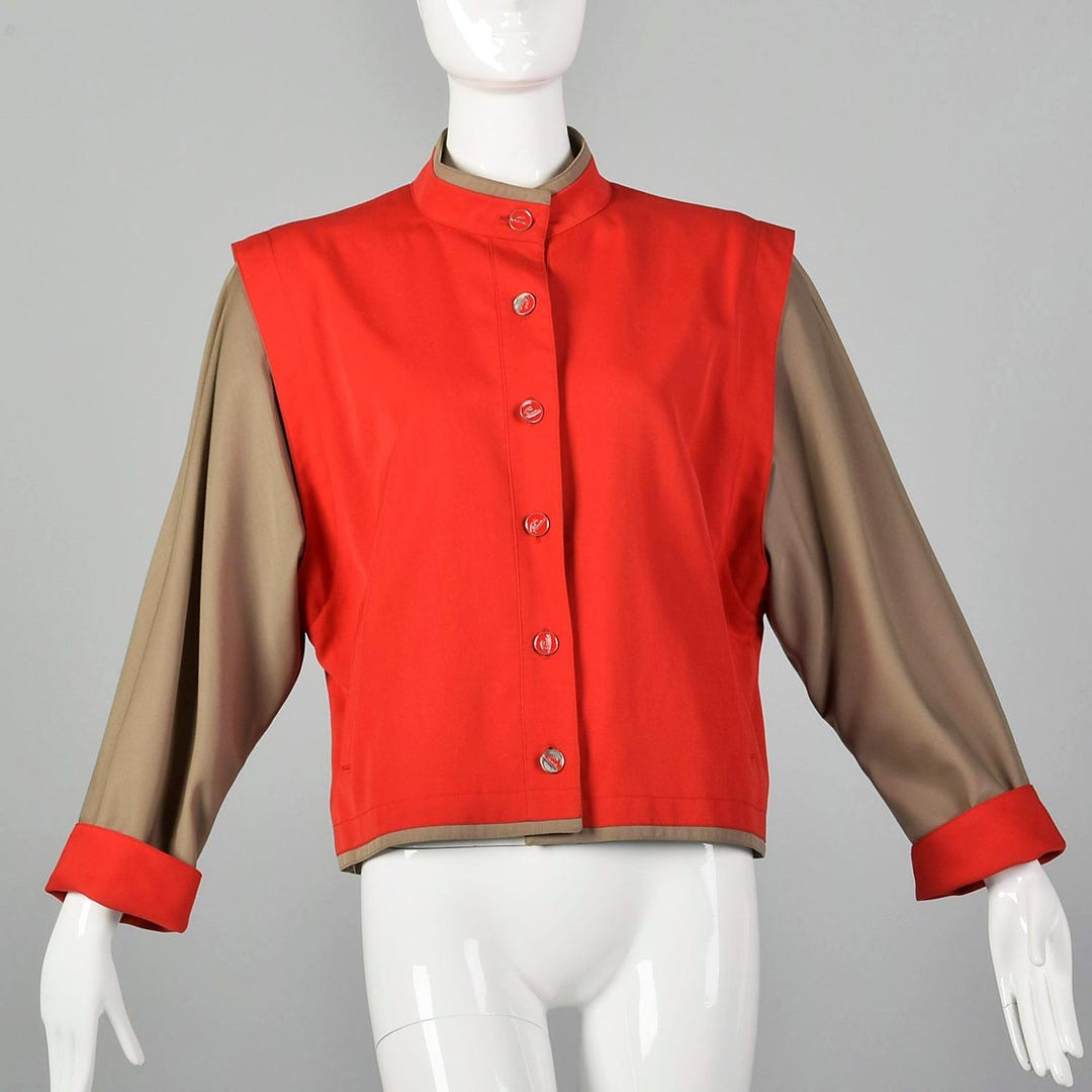 Medium Louis Feraud 1980s Color Block Jacket Vintage Feraud Jacket ...
