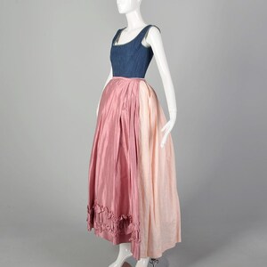 XS Reproduction 1780s Robe A L'anglais Dress Box Pleat Ruffle Petticoat ...