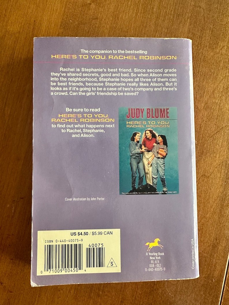 Vintage Judy Blume Just as Long as We're Together - Etsy