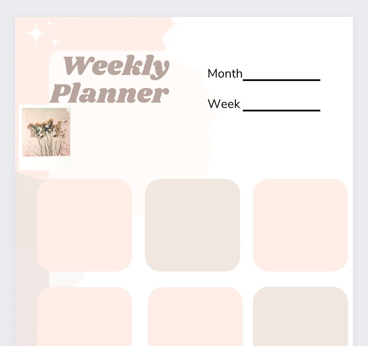 Printable Weekly Planner - Etsy