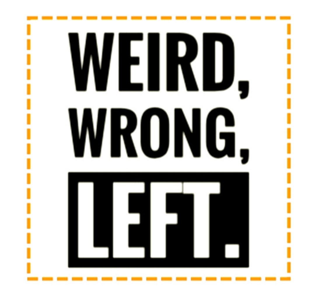 WEIRD, WRONG, LEFT. 5" Back Window Decal - Etsy
