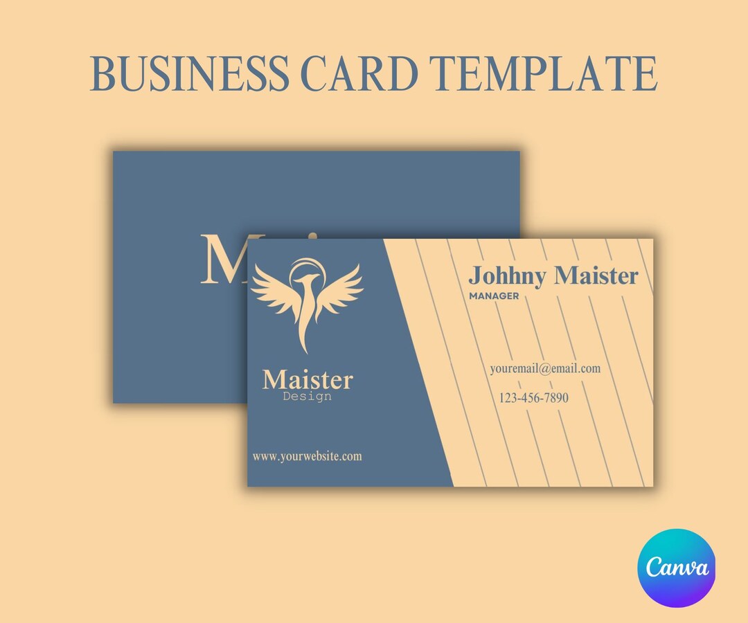 Editable Business Card Template | Canva Template | Personal Card - Etsy