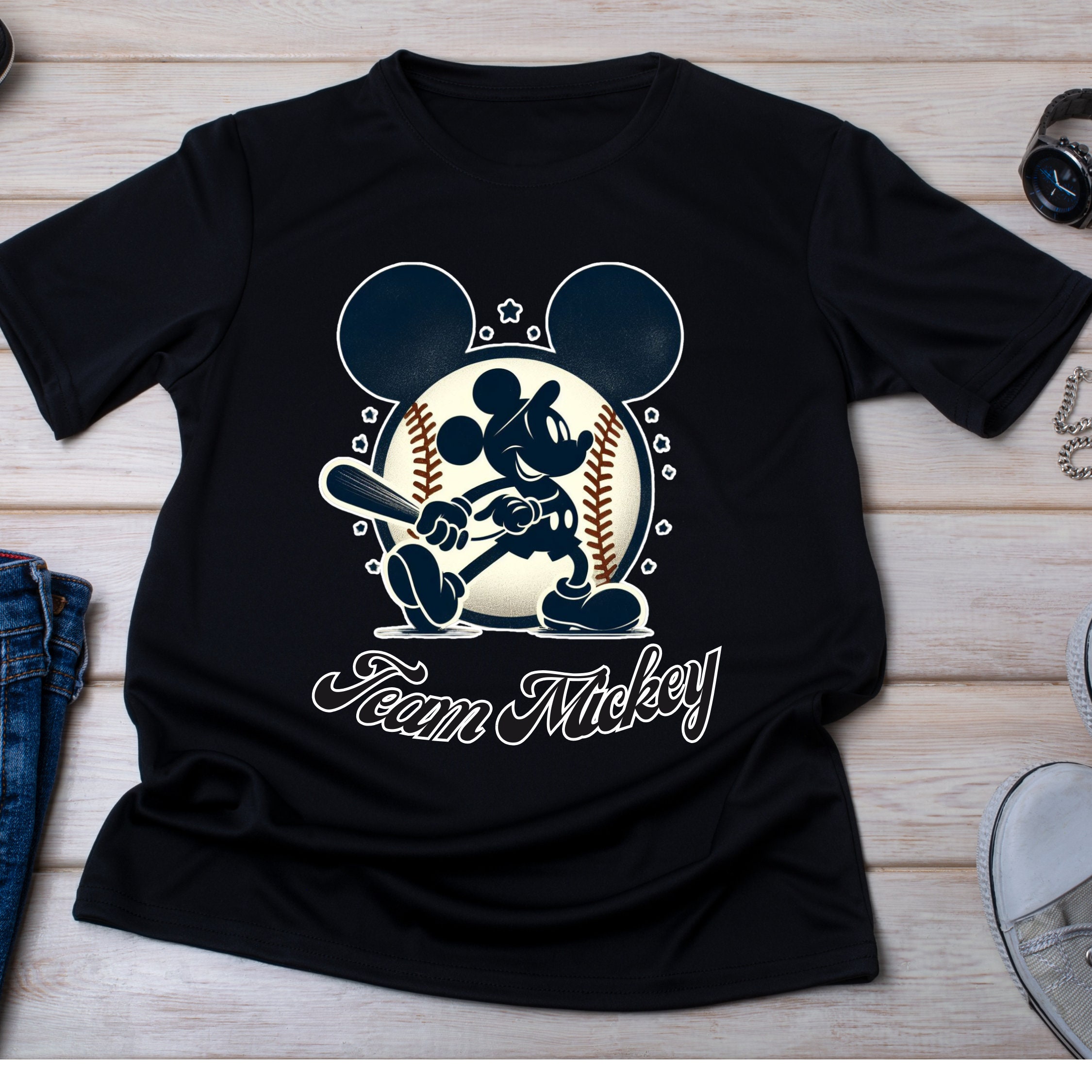 Mickey Mouse Baseball T-shirt: American Flag Coach Gift - Etsy