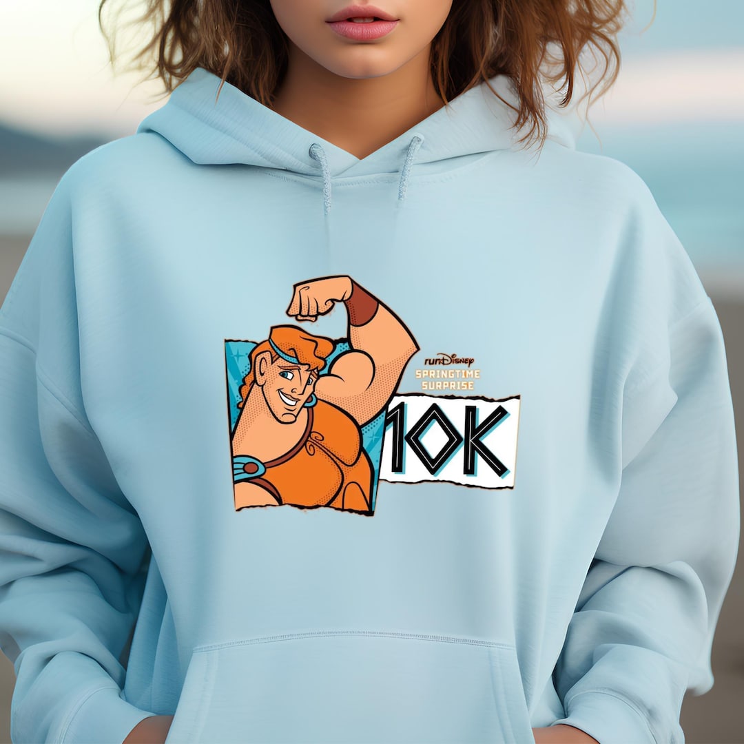 Rundisney 10K Hercules Springtime Hoodie, Marathon Sweatshirt ...