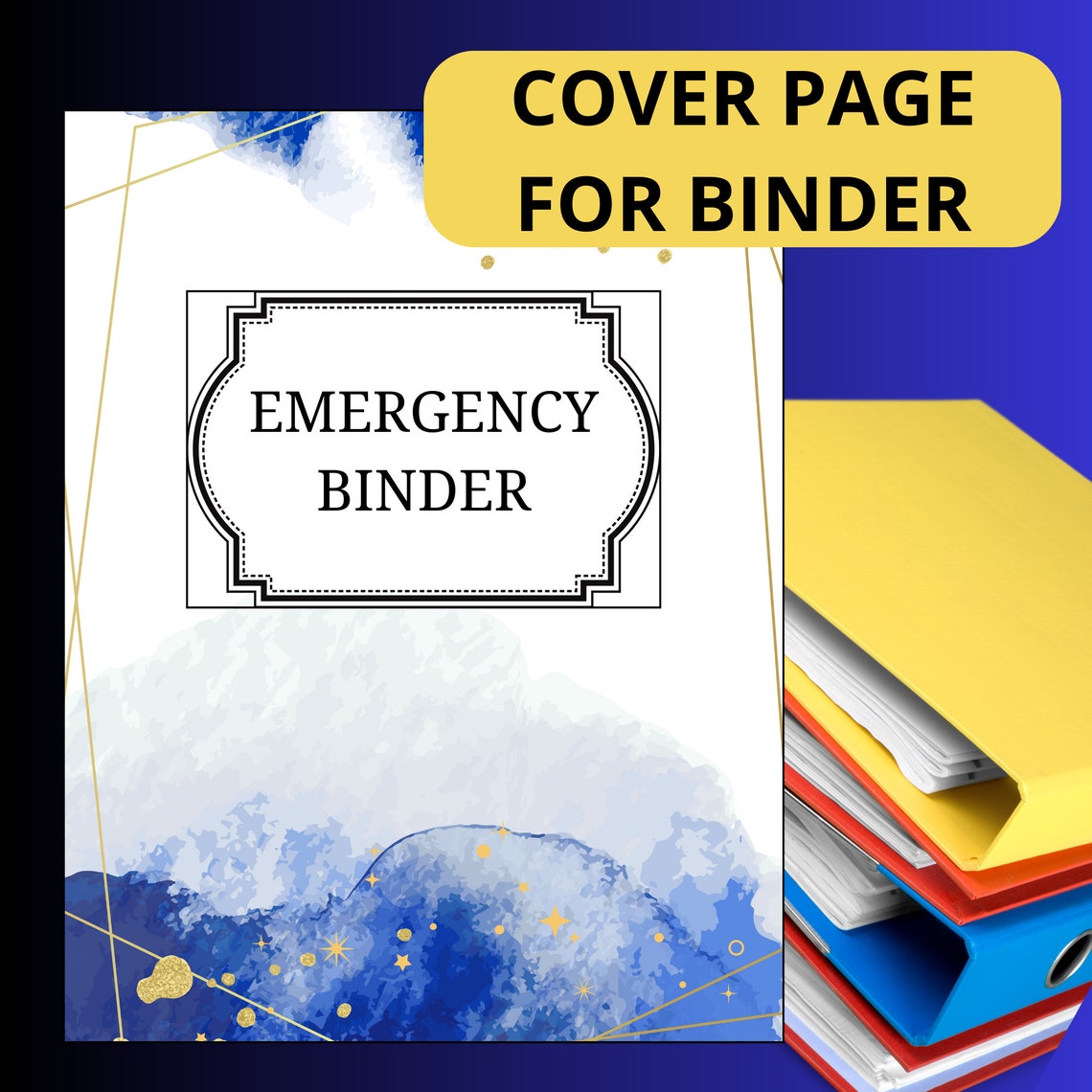 Emergency Binder, Printable Download Forms, Emergency Folder Forms ...