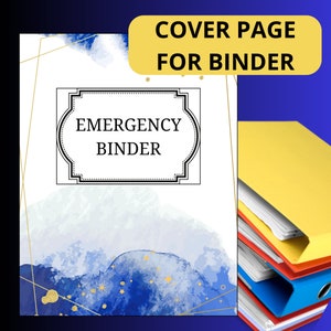 Emergency Binder, Printable Download Forms, Emergency Folder Forms ...