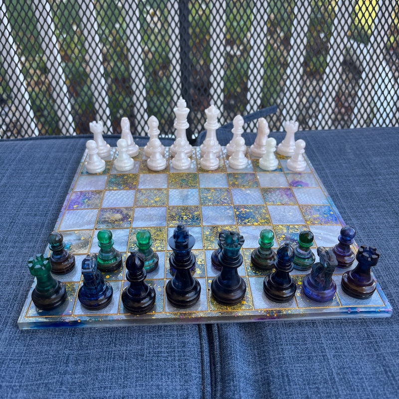 Epoxy Resin Chess Board - Etsy