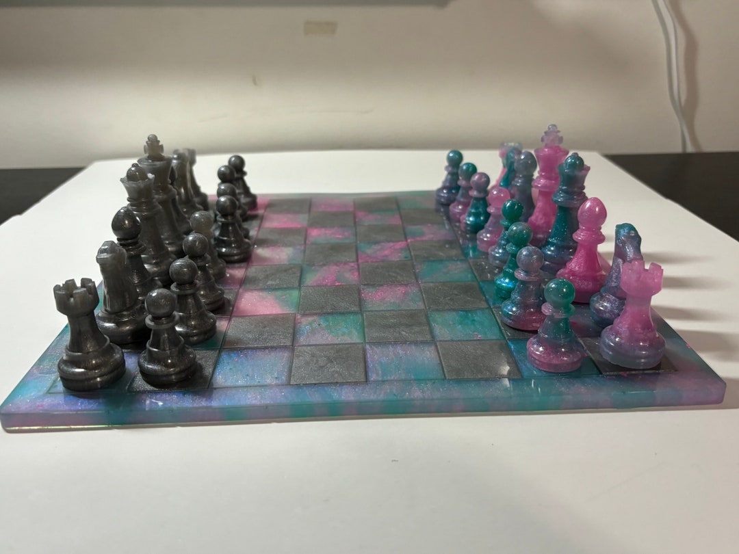 Galaxy Space Chess Set Resin - Etsy