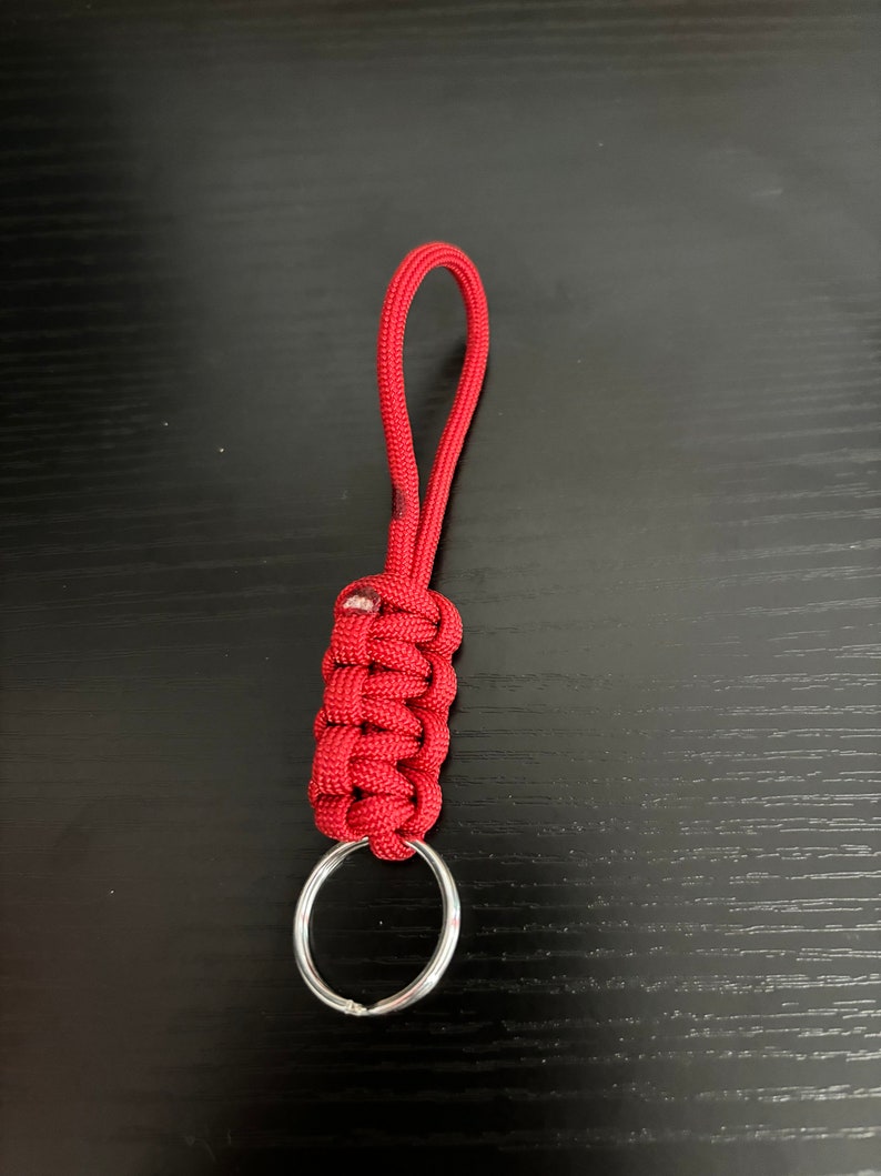 Mini Red and Green Paracord Keychains (both Included in One Order) - Etsy