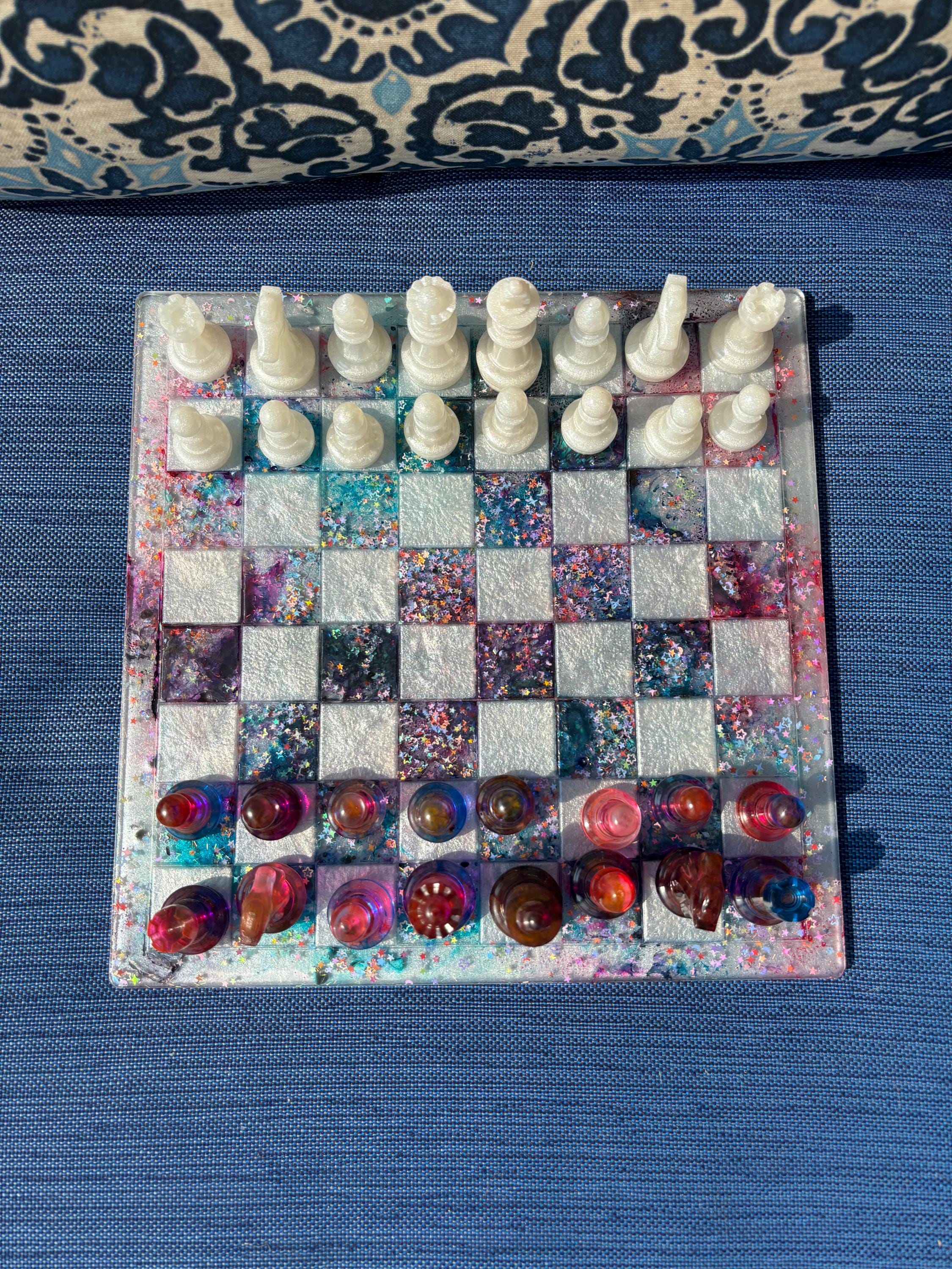 Outer Space Themed Chess Set Galaxy Themed Chess Set Purple/blue and ...