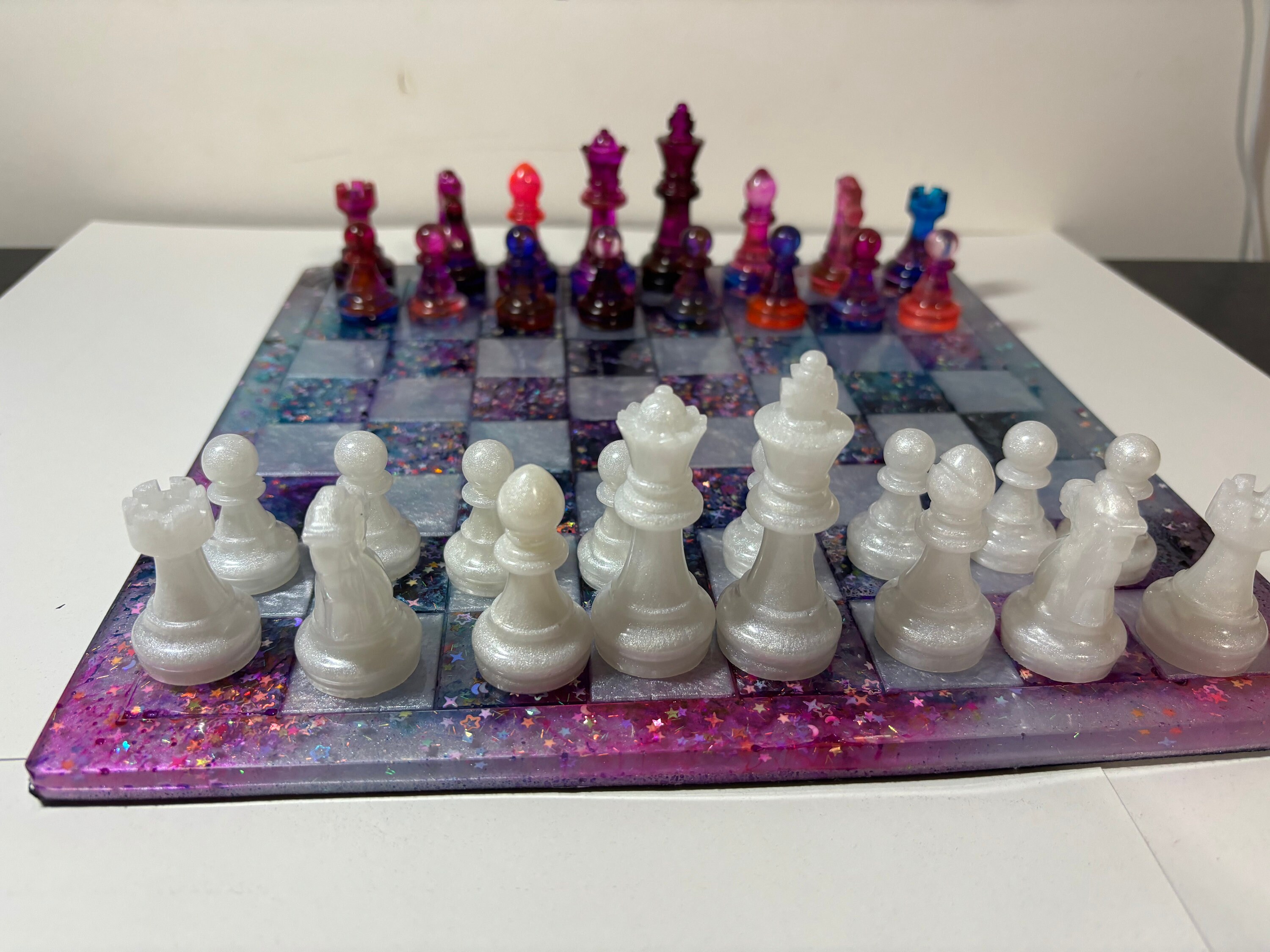 Outer Space Themed Chess Set Galaxy Themed Chess Set Purple/blue and ...