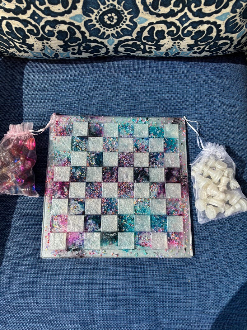 Outer Space Themed Chess Set Galaxy Themed Chess Set Purple/blue and ...