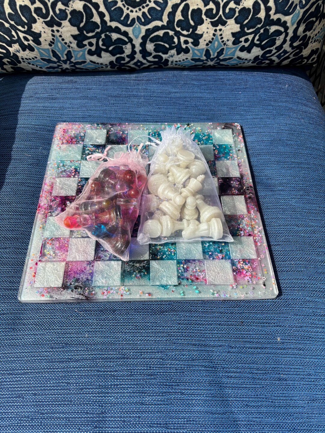 Outer Space Themed Chess Set Galaxy Themed Chess Set Purple/blue and ...