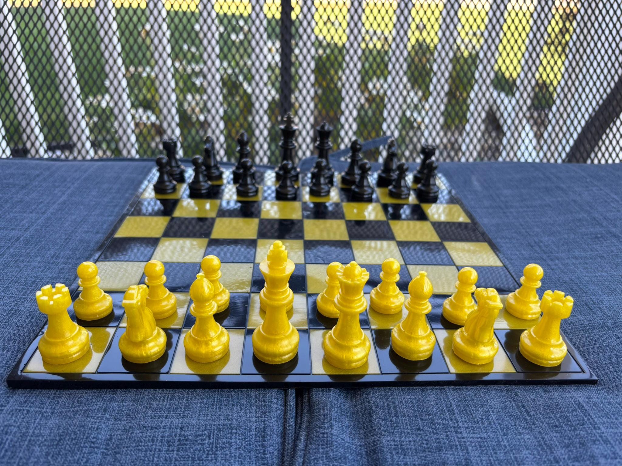 Black and Yellow, Resin Chess Set, Customizable - Etsy
