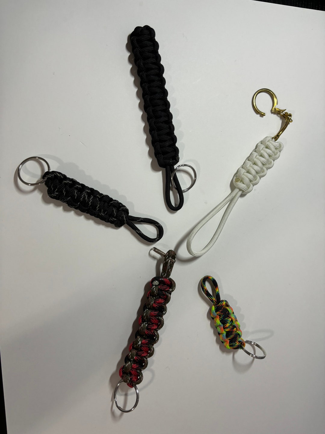 Paracord Keychains Bundle of 5 - Key Holders - Etsy