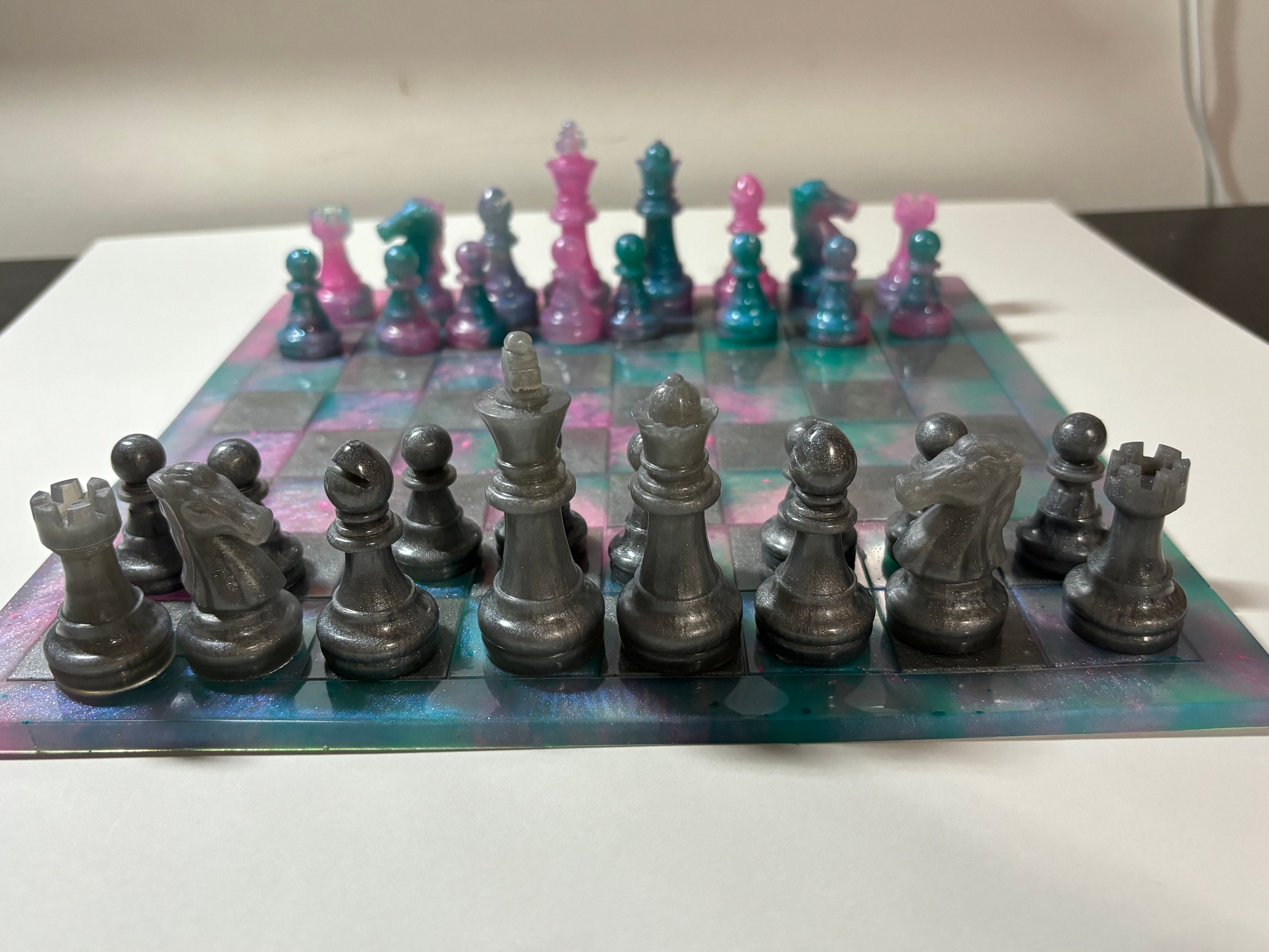 Galaxy Space Chess Set Resin - Etsy