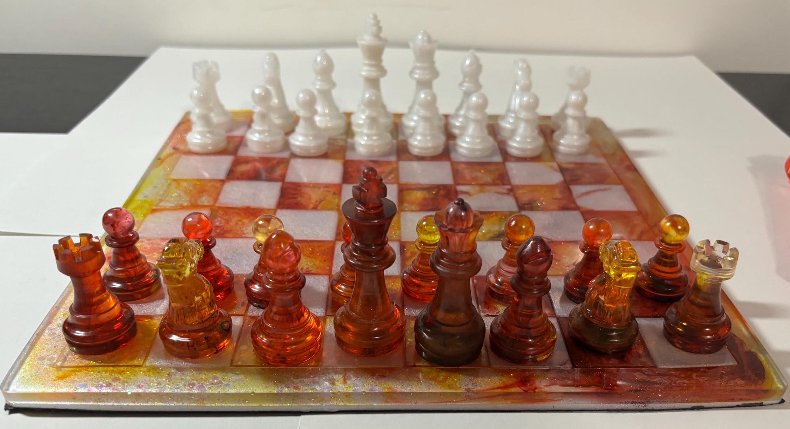 Chess Set, Customizable Resin Chess Sets, Pick Your Own Colors - Etsy