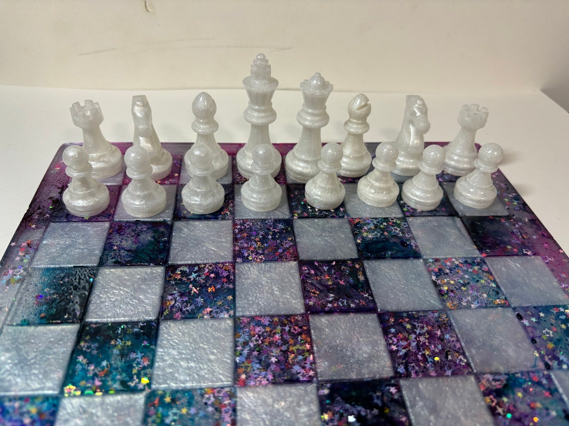 Outer Space Themed Chess Set Galaxy Themed Chess Set Purple/blue and ...