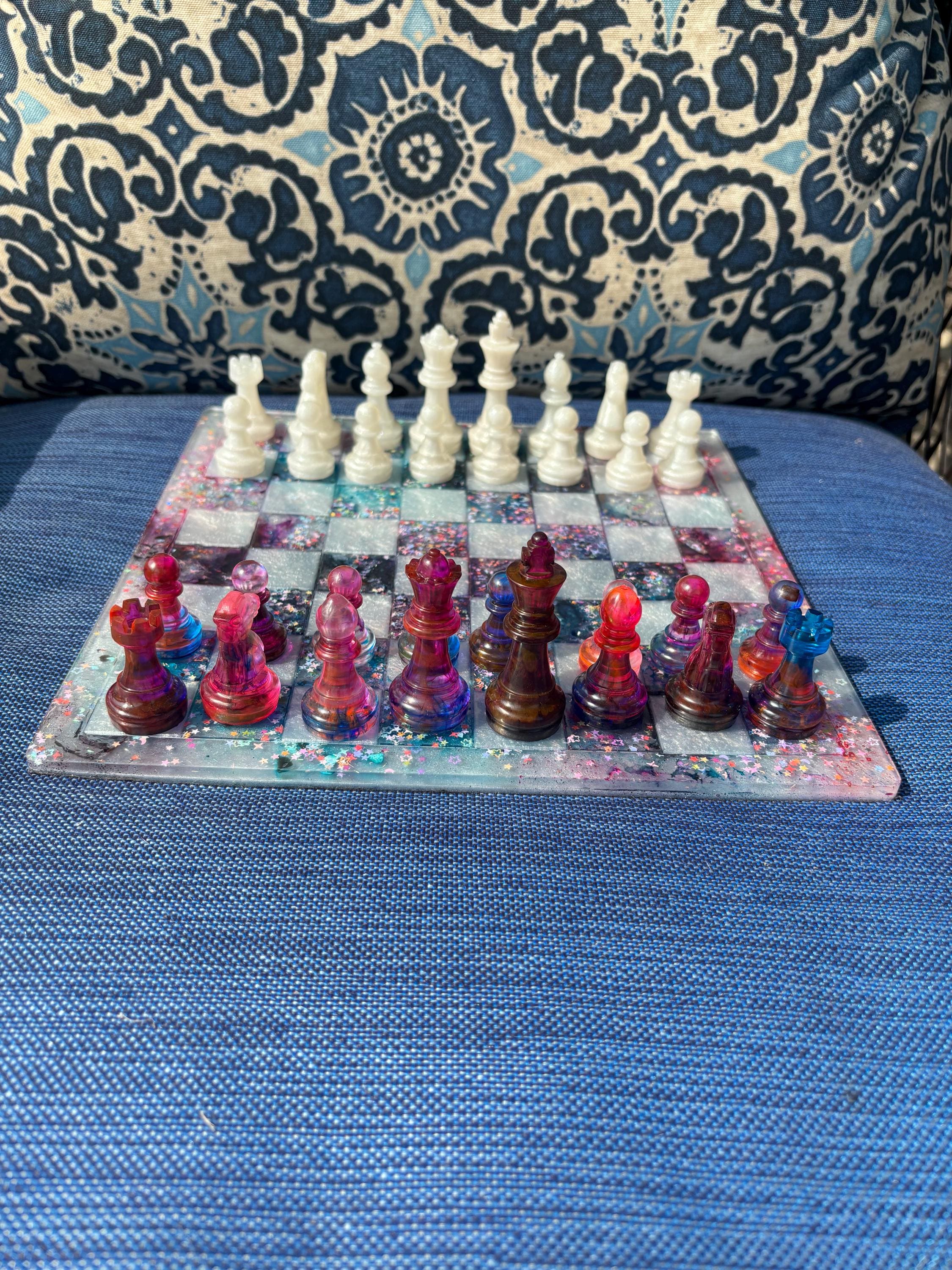Outer Space Themed Chess Set Galaxy Themed Chess Set Purple/blue and ...