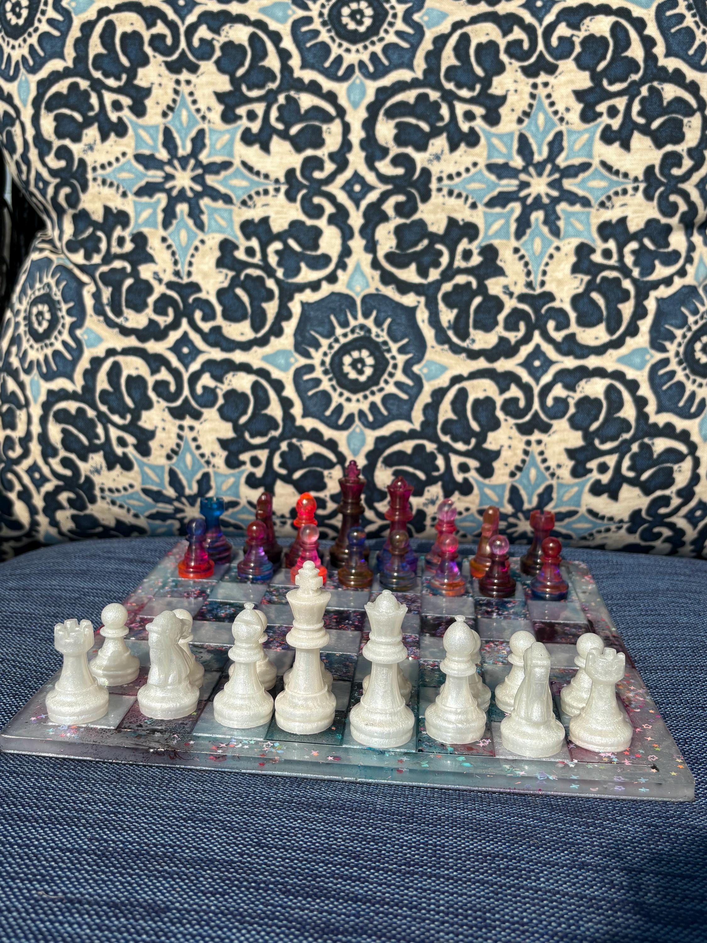 Outer Space Themed Chess Set Galaxy Themed Chess Set Purple/blue and ...