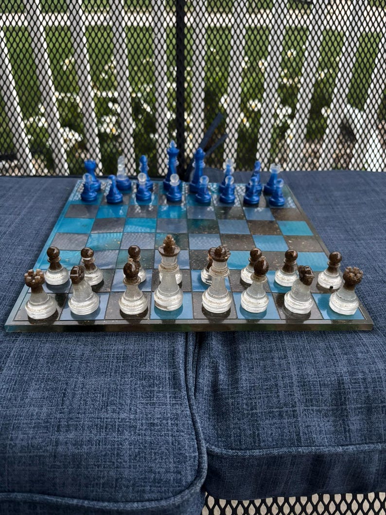Beach Themed Chess Set, Handmade With Real Sand - Etsy