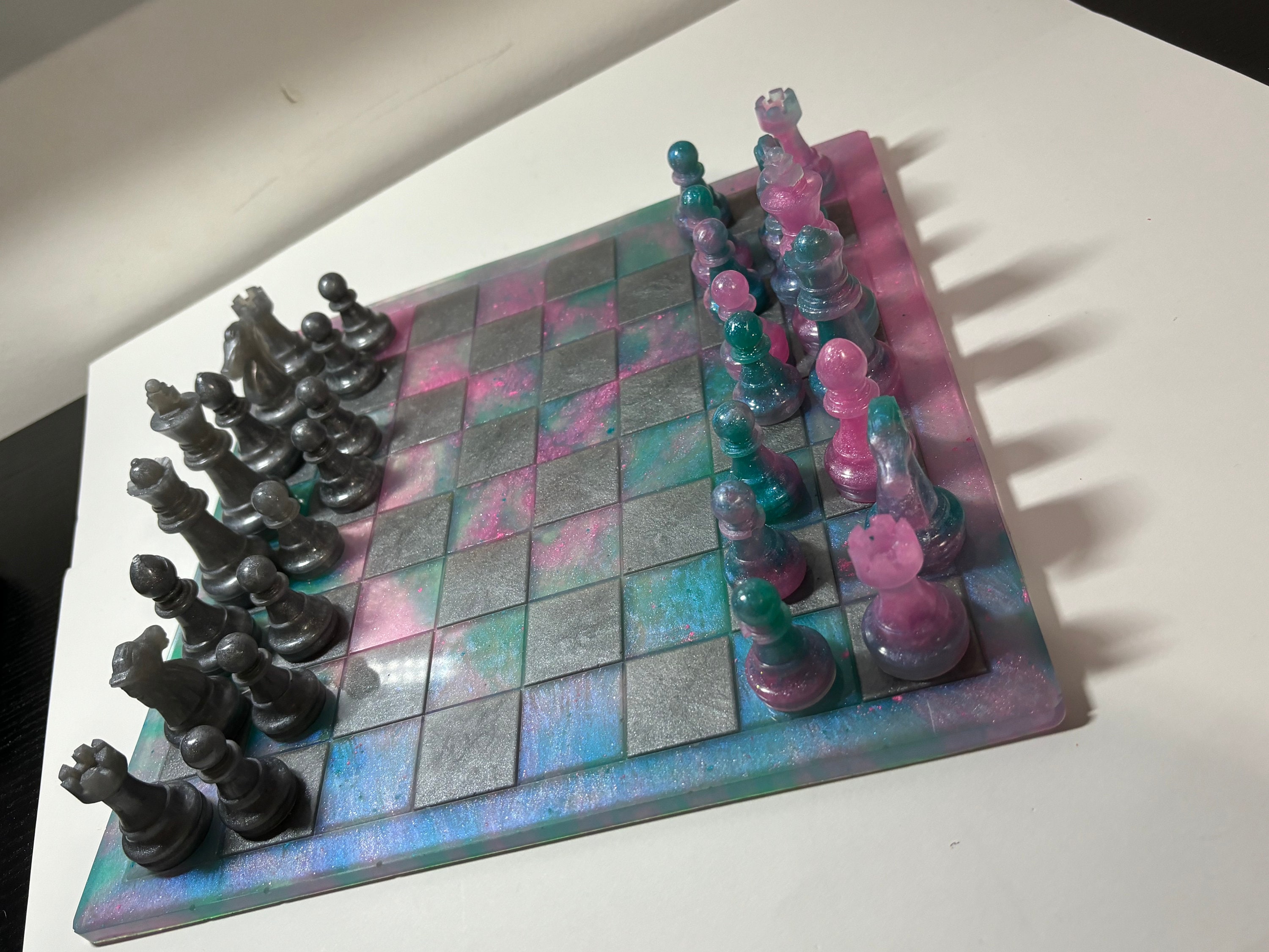Galaxy Space Chess Set Resin - Etsy