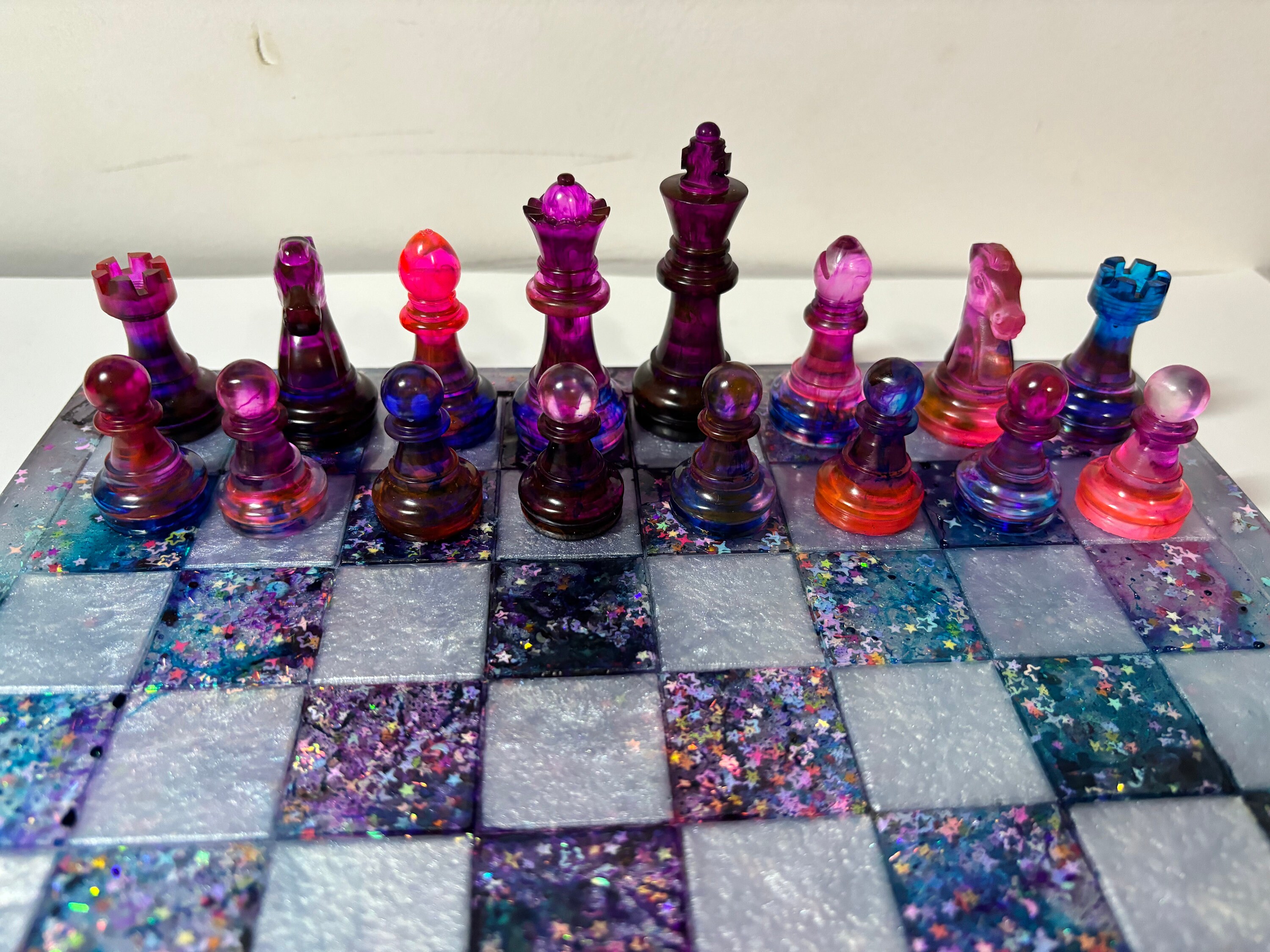 Outer Space Themed Chess Set Galaxy Themed Chess Set Purple/blue and ...