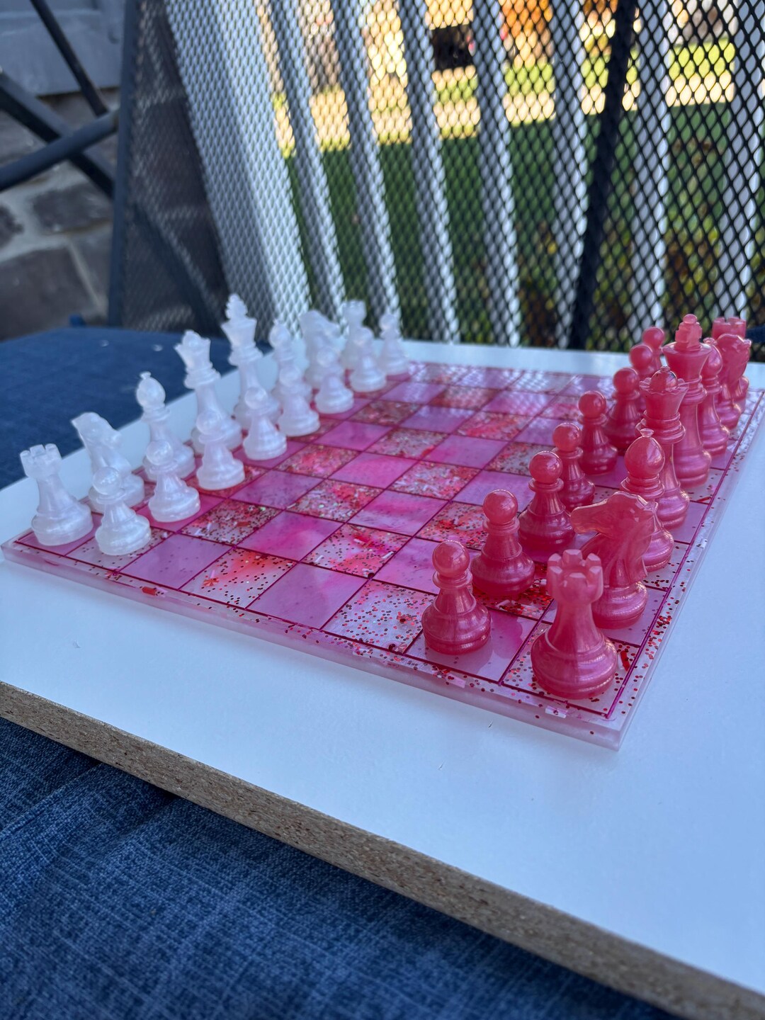 Candy Cane Chess Set, Peppermint Themed Chess Set, Resin Chess Set - Etsy