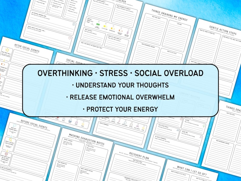 Anxiety Mental Health Journal Worksheets, Coping Strategies Workbook ...