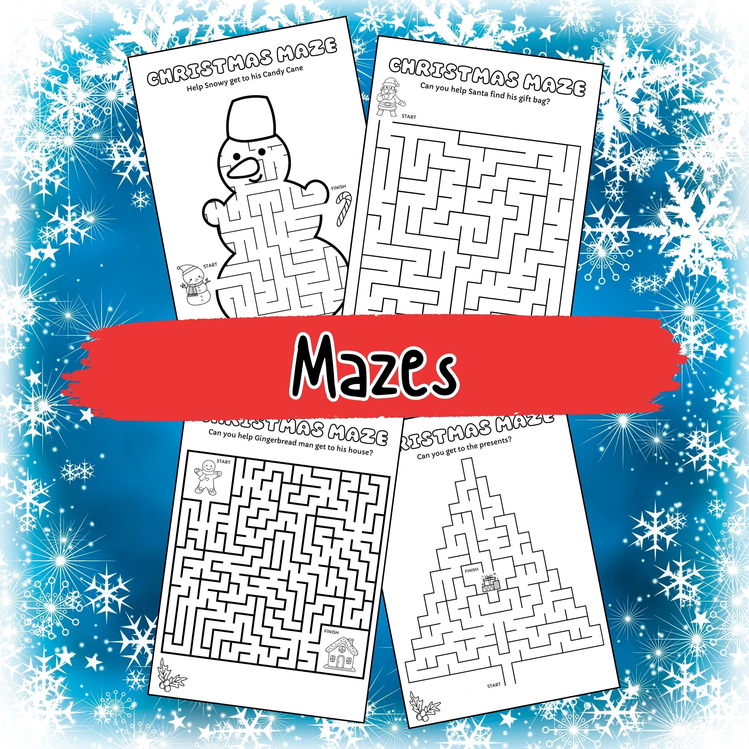 Christmas Colouring & Activity Pages, Digital Download, Christmas ...