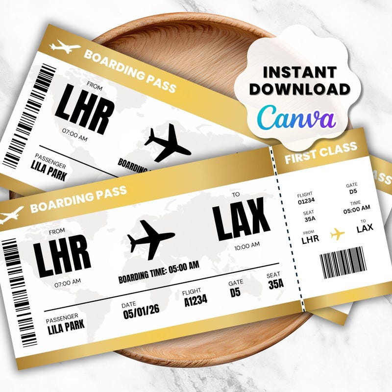 First Class Ticket - Etsy