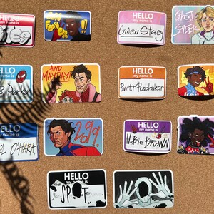 Spiderverse Name-tag Stickers | Marvel Spider-man Sticker Gifts for ...