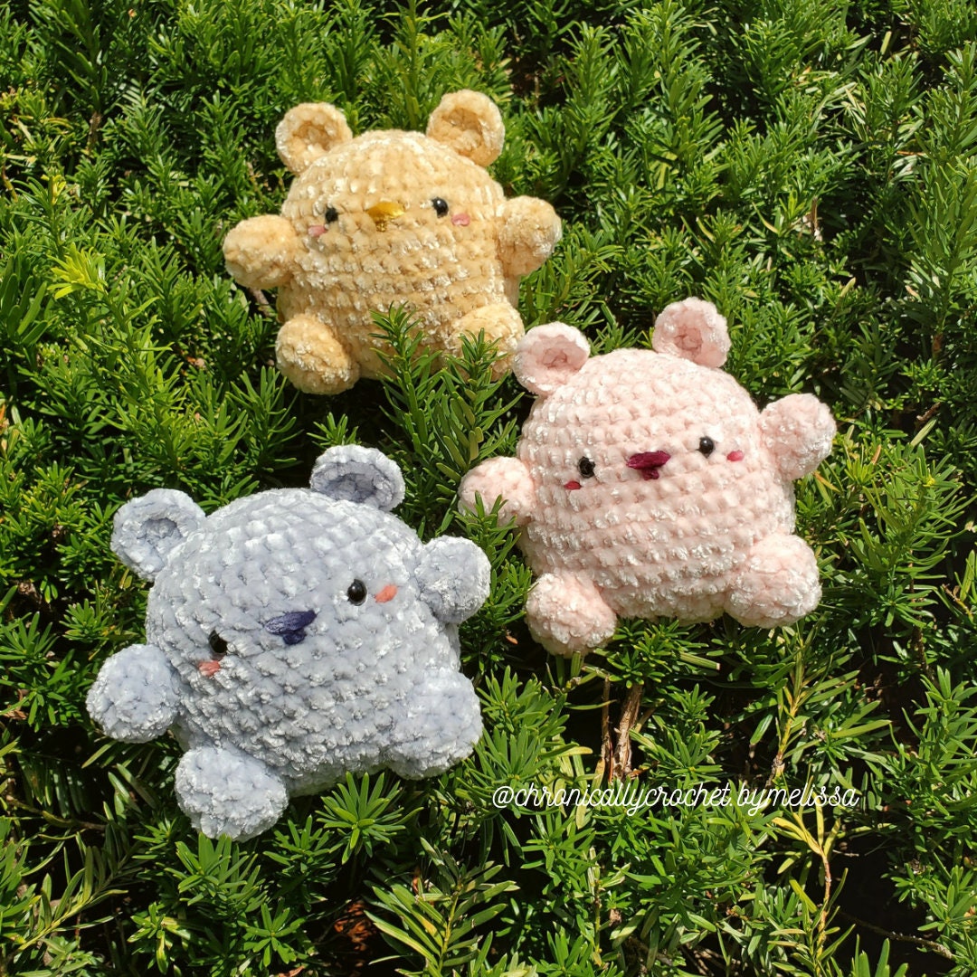 Pink Velvet Teddy Bear Plush Crochet Stuffed Animal - Etsy