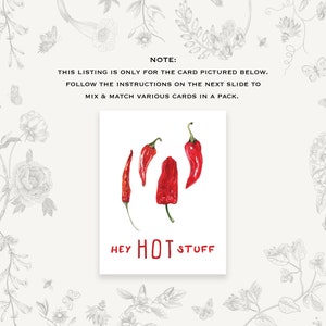 Hey Hot Stuff | Hand Drawn Chili Peppers Card | Artist Designed ...