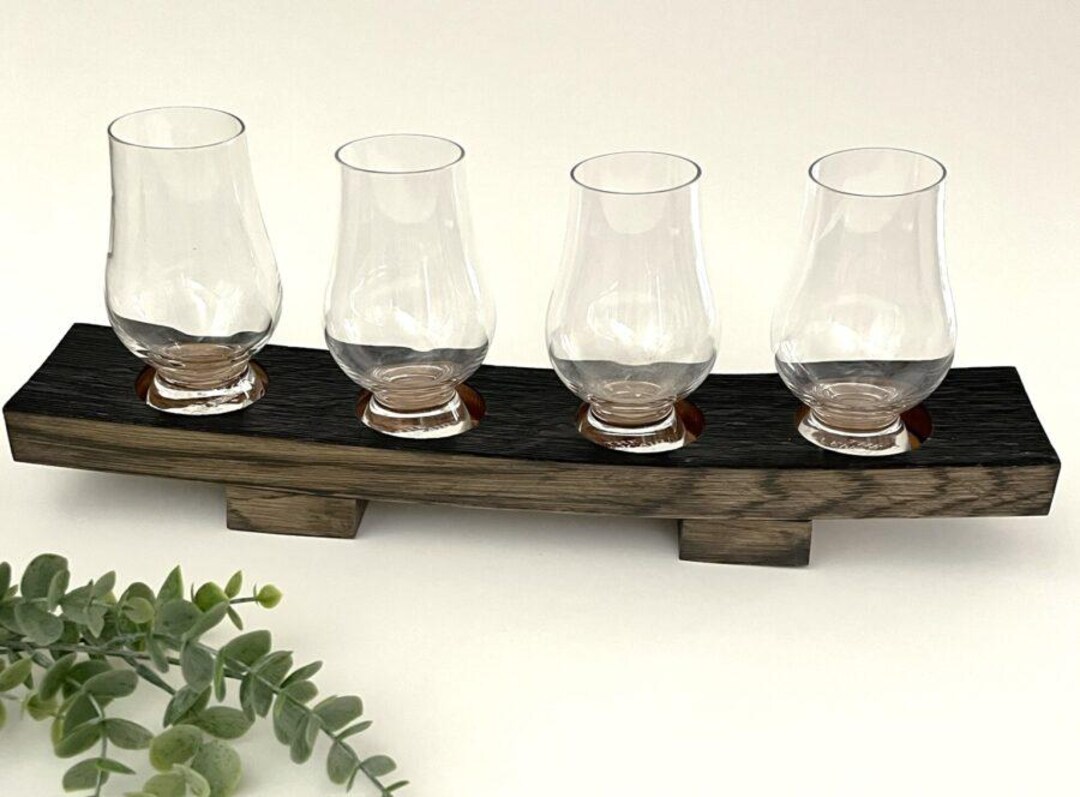 Rustic Whiskey Barrel Stave Flight Board With Pedestal Feet - Etsy