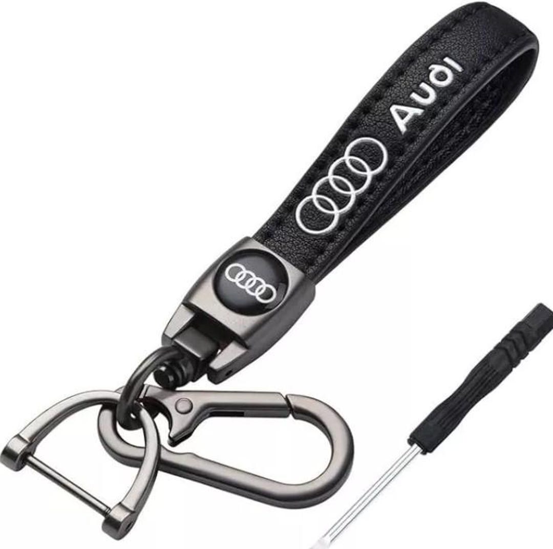 Audi Leather Keyring Keychain Black - Etsy