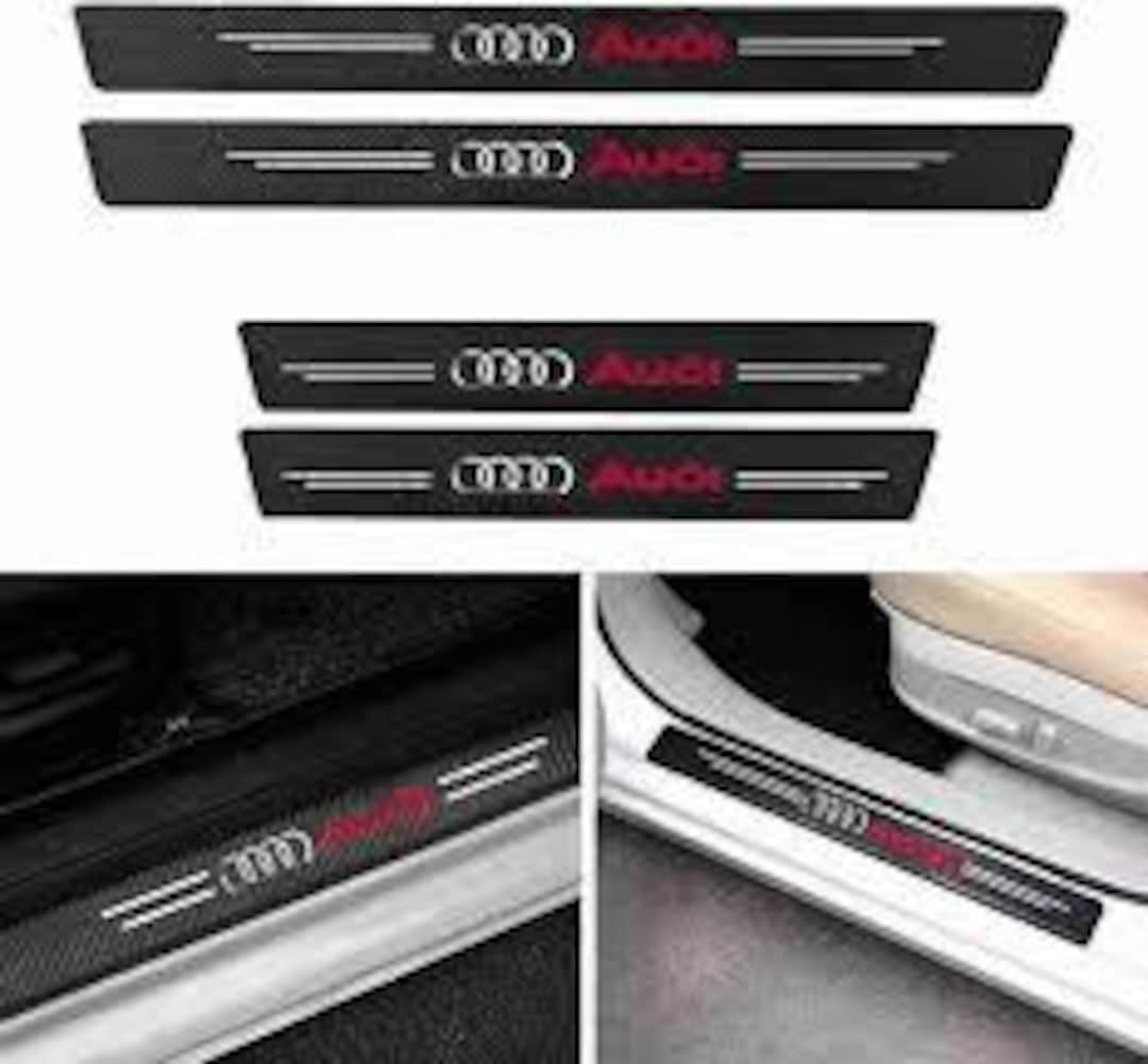 Audi Carbon Fibre Look Door Guard Sill Protector Scuff Plate 4 Pieces ...
