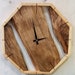 Chestnut Wall Clock,octagon Wall Clock,custom Made Wooden Framed,wall ...