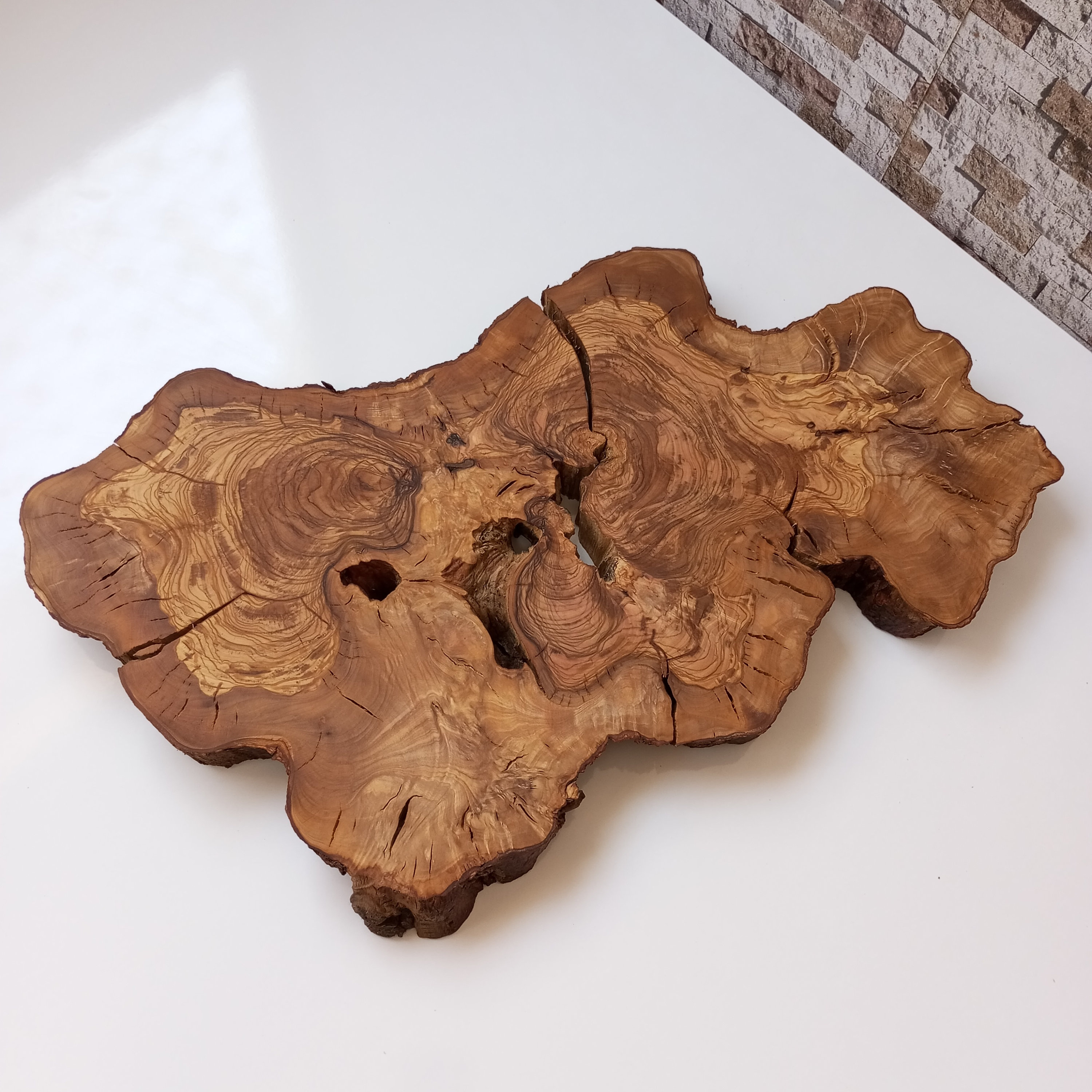 27-20 Inch Live Edge Olive Root Slices.olive Tree Root Slice.raw ...