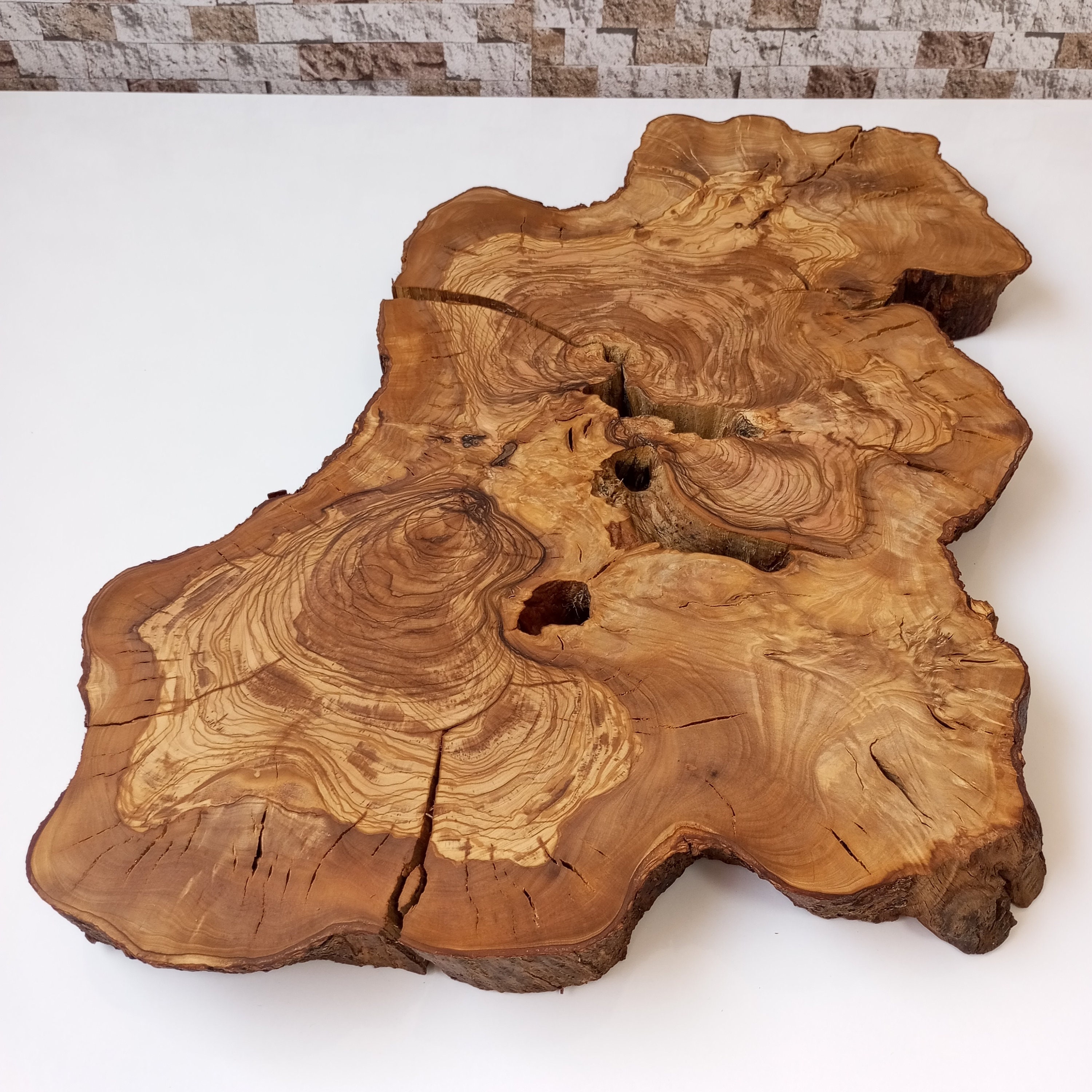 27-20 Inch Live Edge Olive Root Slices.olive Tree Root Slice.raw ...
