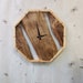 Chestnut Wall Clock,octagon Wall Clock,custom Made Wooden Framed,wall ...