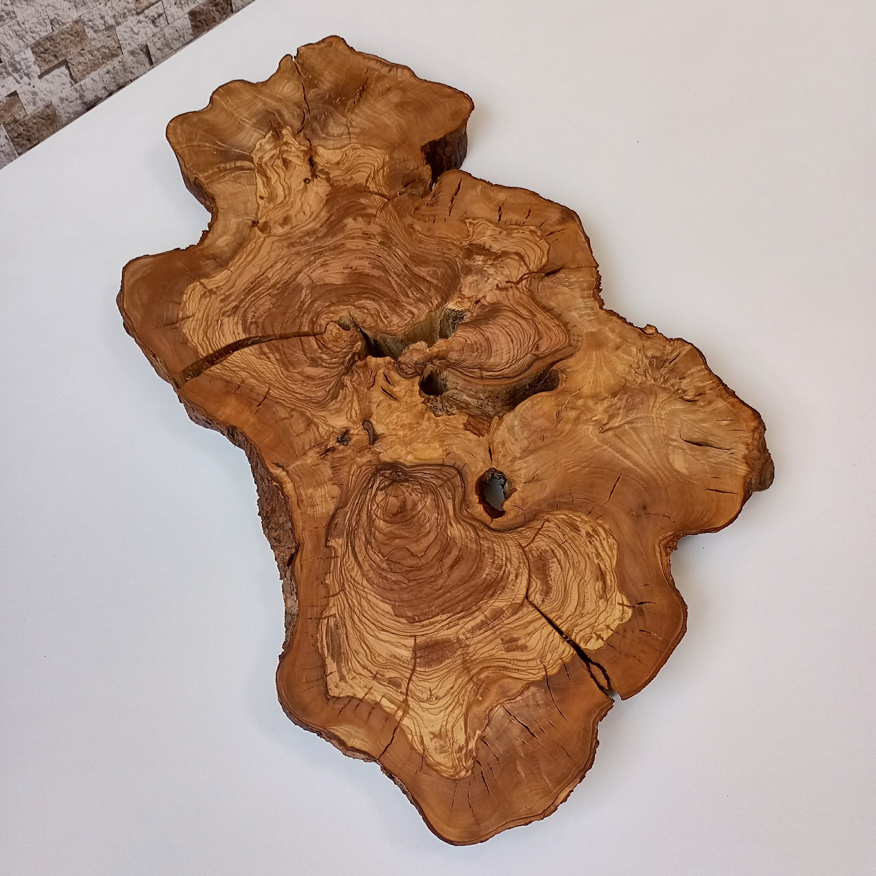 27-20 Inch Live Edge Olive Root Slices.olive Tree Root Slice.raw ...