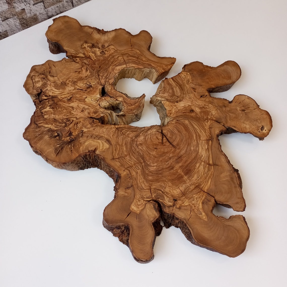 26-20 Inch Live Edge Olive Root Slices.olive Tree Root Slice.raw ...