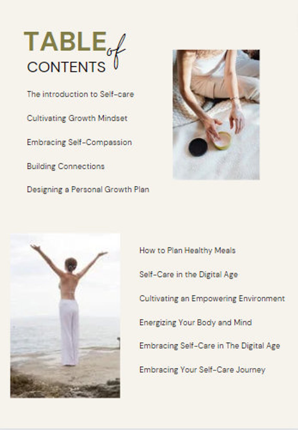 A Guide to Self-care E-book, Personal Growth Plan, Plan Healthy Meals ...