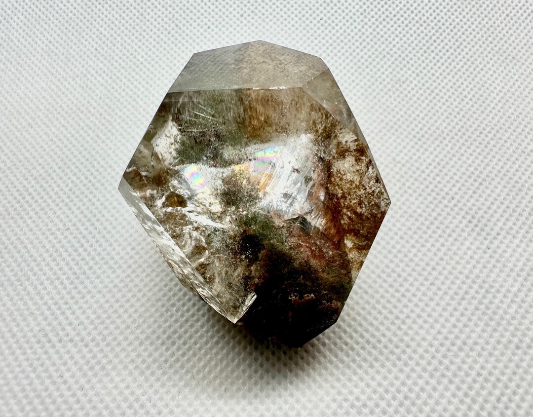 Rainbow Garden Quartz Freeform, Natural Brazilian Lodolite Quartz ...
