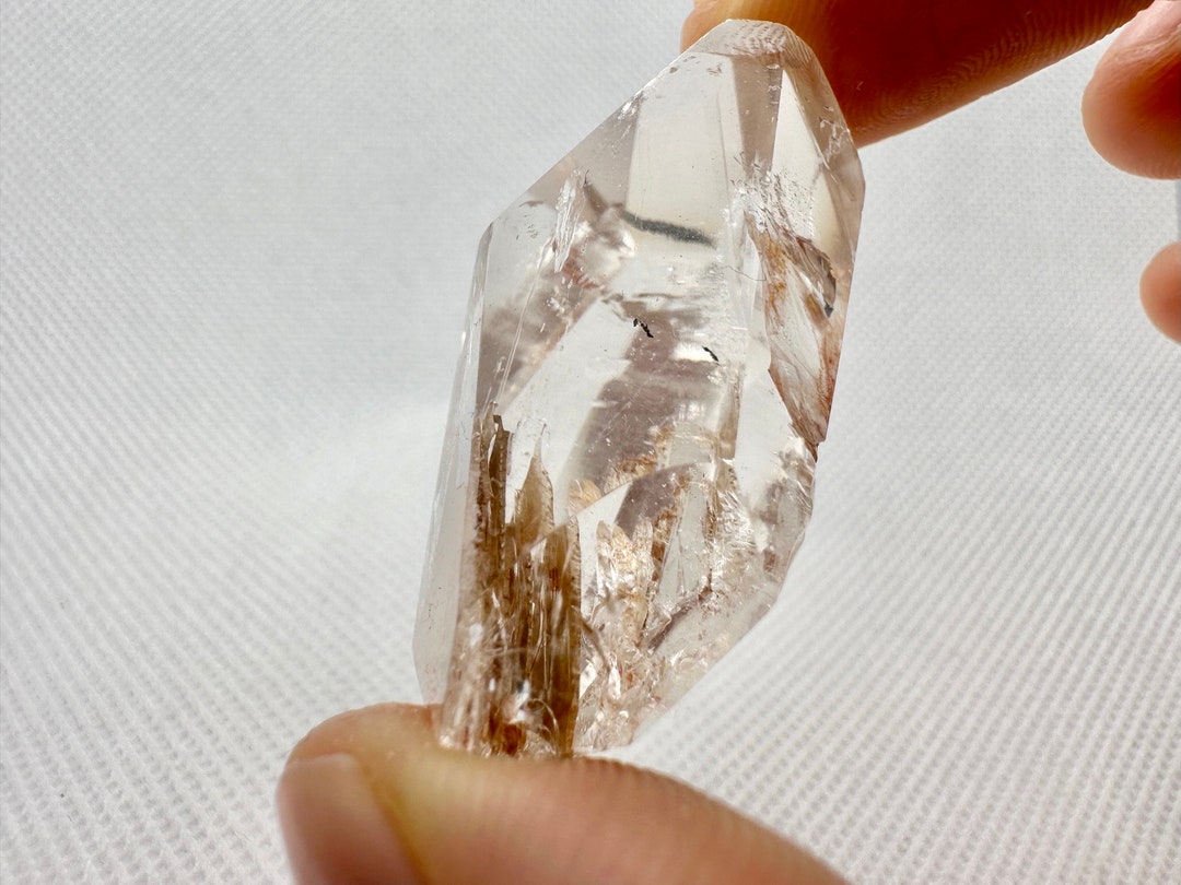Elestial Quartz Freeform Inclusion / Natural Brazilian Crystal - Etsy