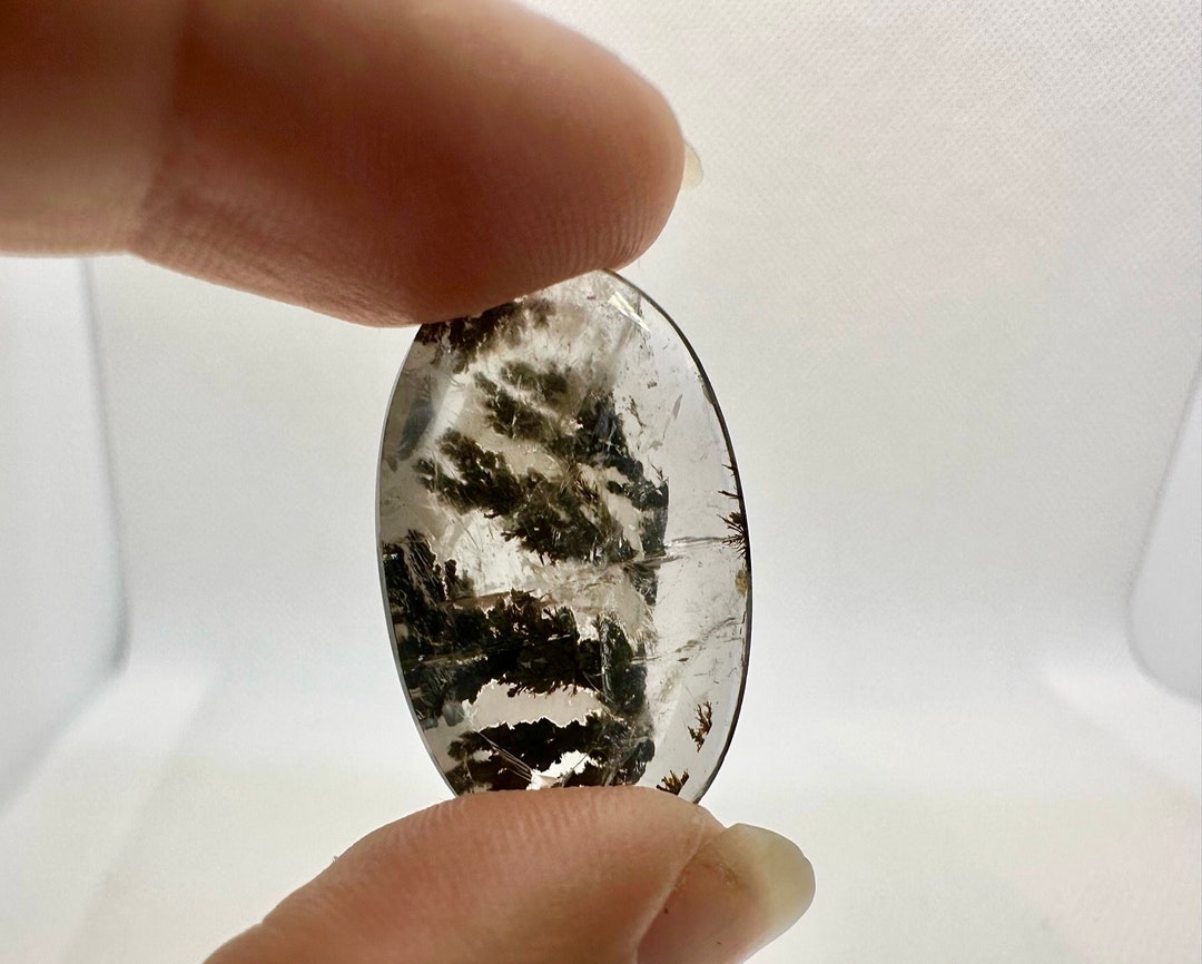Dendritic Quartz Cabochon Oval Cut / Natural Dendrite Brazilian ...