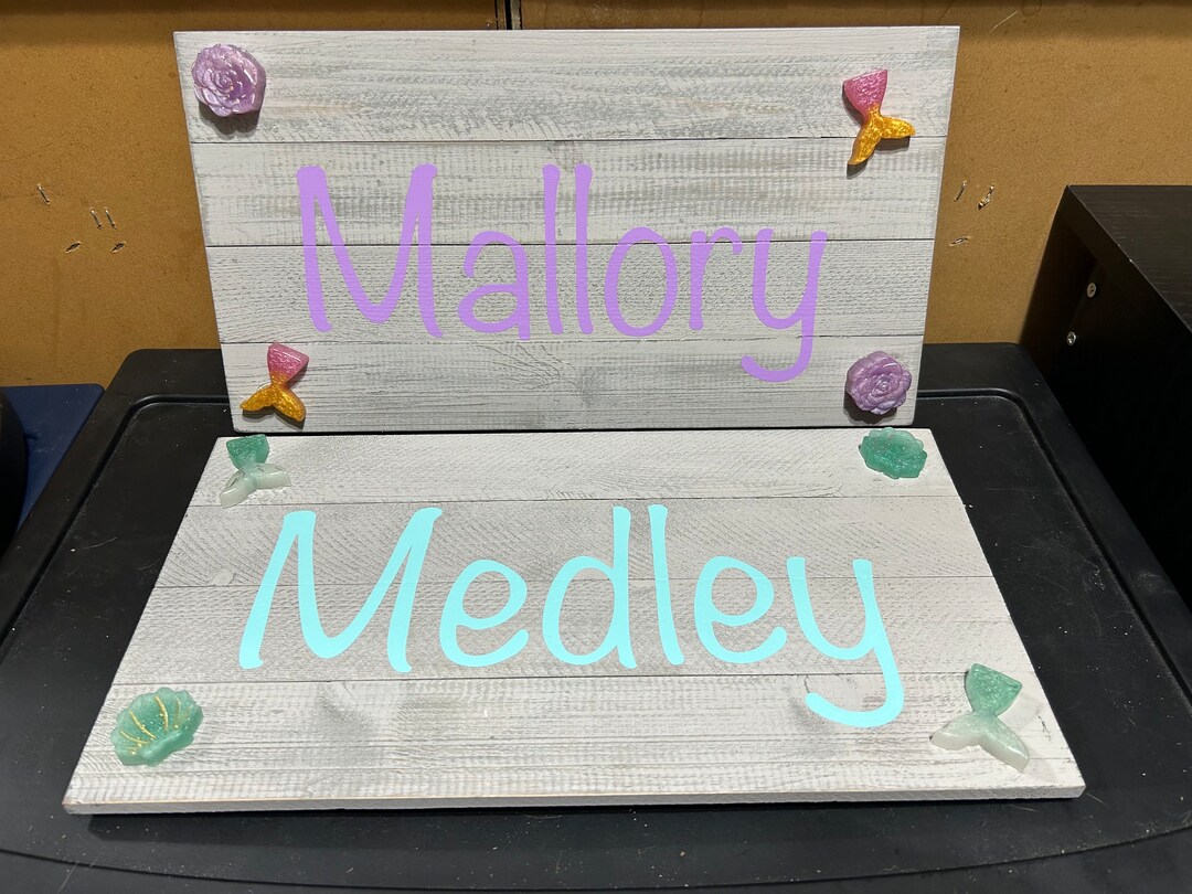 Custom Name Signs With Vinyl Decal - Etsy