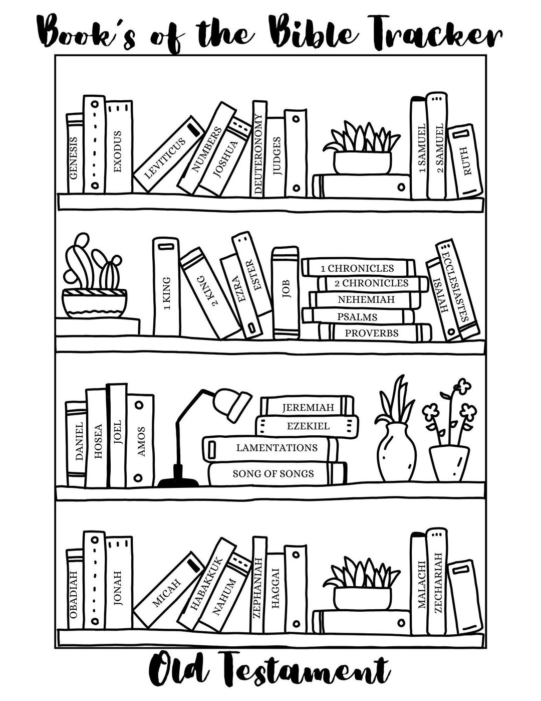 Old Testament Bible Tracker - Etsy