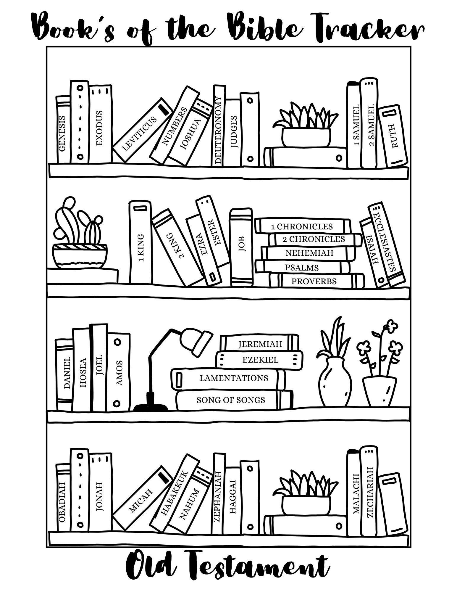 Old Testament Bible Tracker - Etsy